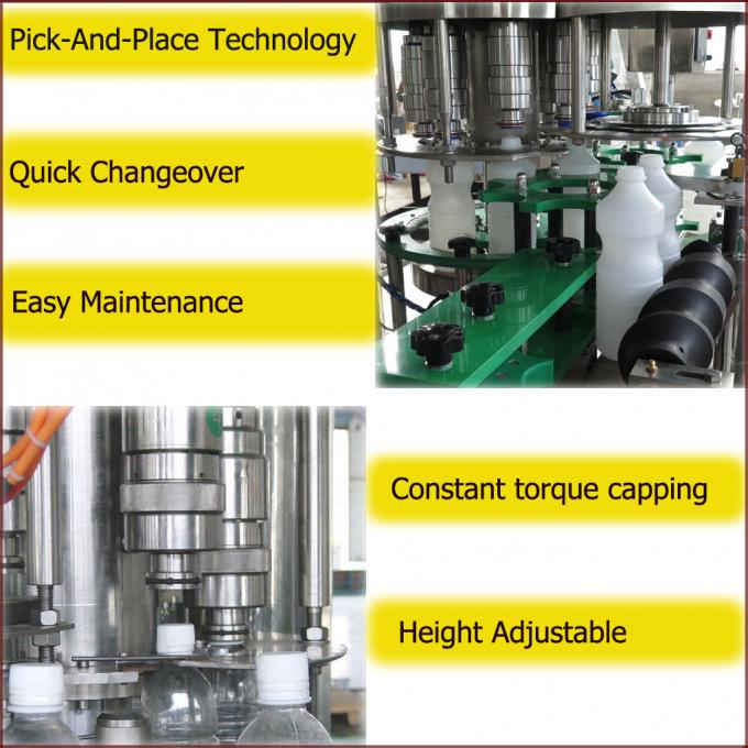 2000BPH 1.5L Automatic Capping Machine With Cap Sorting stainless steel ...